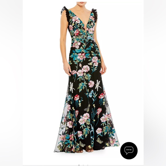 Mac Duggal | Dresses | Floral Embroidered Gown Mac Duggle Size 2 Still ...